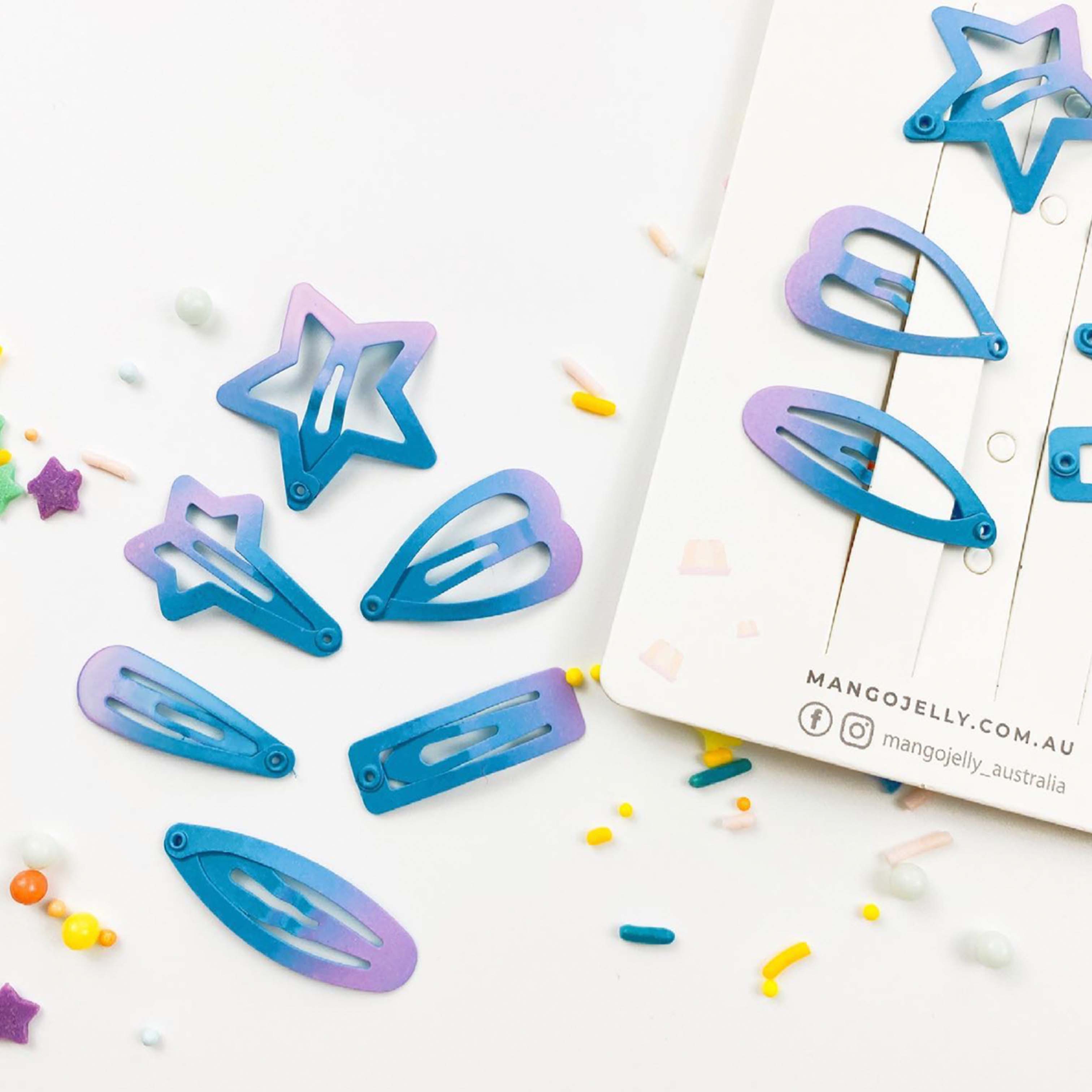 Blue + Purple | Mixed Mini Snap Clips – Sugar High Collection